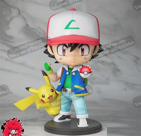 Ash Chibi Free High Quality Models Assetsfree Com