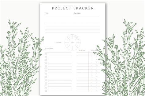 Project Tracker Sheet Graphic By Xpression Design Creative Fabrica