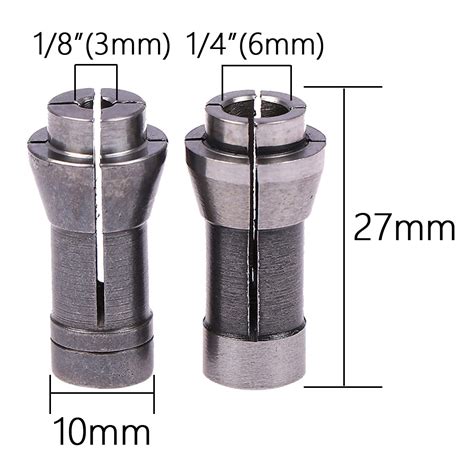 YXCC 4 Pack Die Grinder Collet Grinding Machine Clamping Collet,2 Pack 3mm and 2 Pack 6mm Die ...