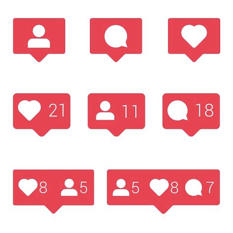 Premium Vector Social Media Notification Icon