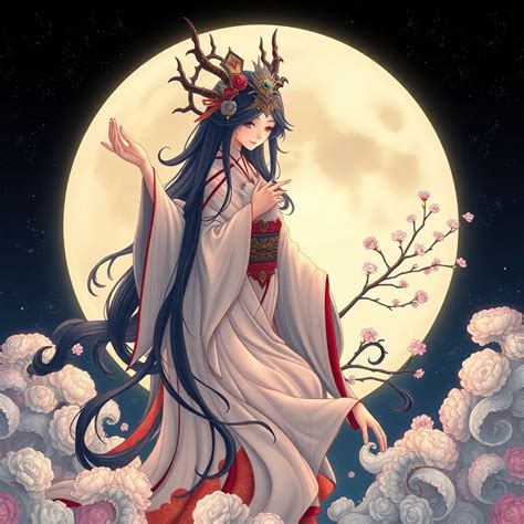 The Myth Of The Moon Goddess Tsukuyomi Japanese Mythology