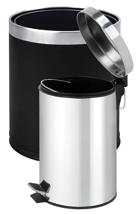 Bins Thornton 9L Double Layer Bin Black Croft 3L Pedal Bin Chrome 6 6 Guest Co