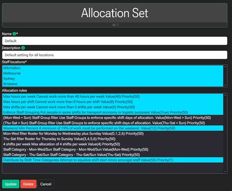 How To Create A Allocation Set Rostering App Scheduling Software