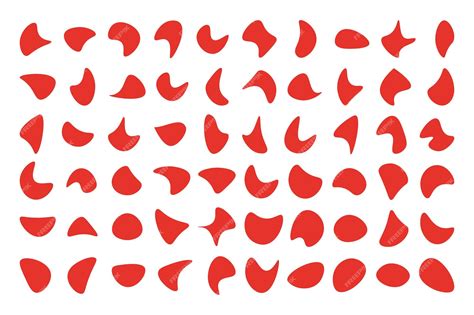 Premium Vector Random Blob Shapes Organic Blobs Set Rounded Abstract