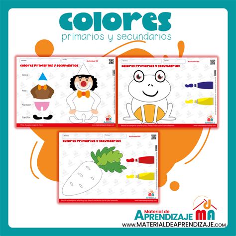Hojas De Trabajo De Colores Primarios Y Secundarios