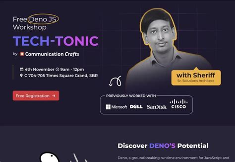 Mohammed Sheriff On Linkedin Deno Denojs Workshop Techtonic