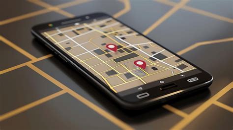 Premium Photo Smartphone Displaying A Map With GPS System Ability To Track And Navigate Routes