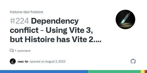Dependency Conflict Using Vite 3 But Histoire Has Vite 29 As