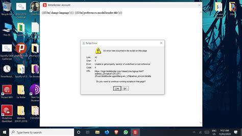 Script Errors Rbitdefender
