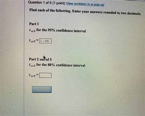 solved question 1 of 5 1 point view problem in a pop up
