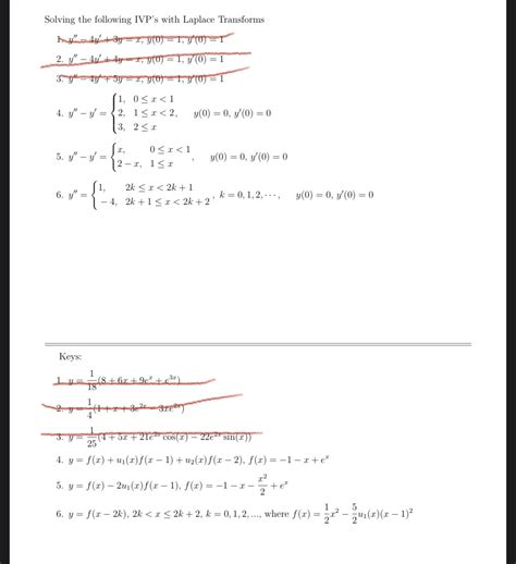 solved solving the following ivp s with laplace