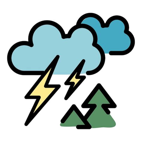 Premium Vector Forest Thunder Icon Outline Forest Thunder Vector Icon