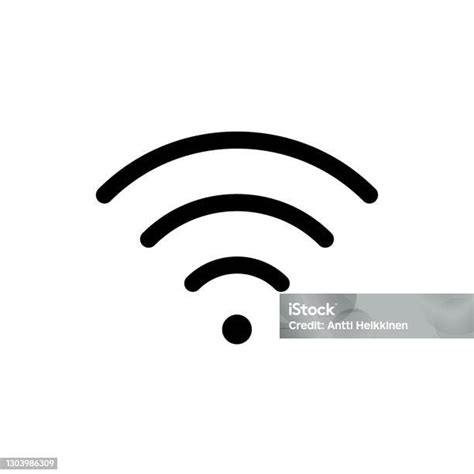 Wifi 아이콘 와이파이 기호 무선 인터넷 연결 표지판입니다 심플한 플랫 쉐이프 로고 흰색 배경에 고립 된 검은 실루엣 벡터