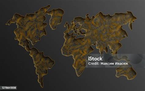 지형의 세계지도 라인 복사공간을 가진 벡터 추상 지형 지도 개념입니다 흑백 웨이브 추상 용지 절단 추상적 인 다채로운 파도 물결 모양의 배너 색상 기하학적 형태 0명에 대한