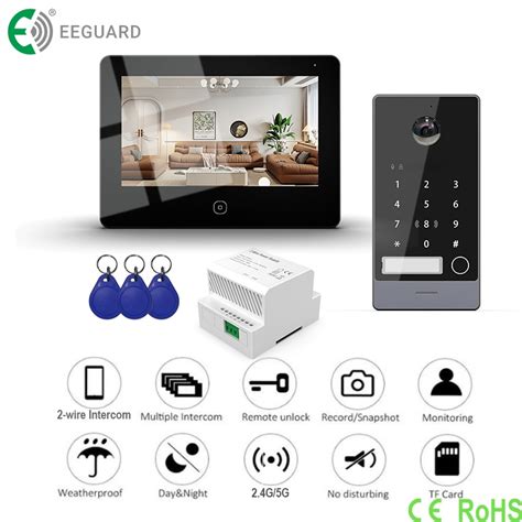 2 Wire Ip 7 Audio Wi Fi Camera Intercom System Kit With Door Lock 7