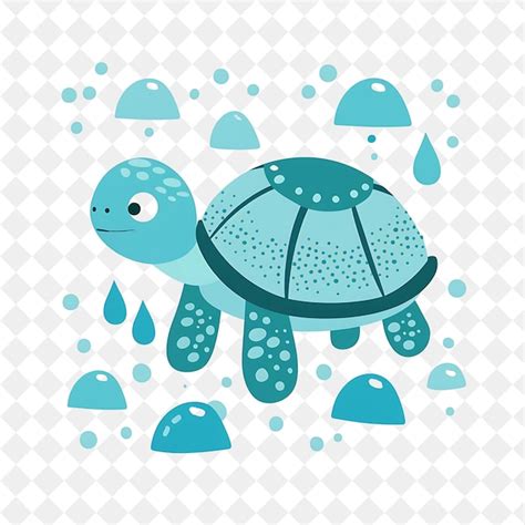 A Turtle In The Rain Premium Ai Generated Psd