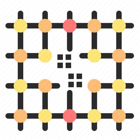 Chip Connection Electricity Grid Material Icon