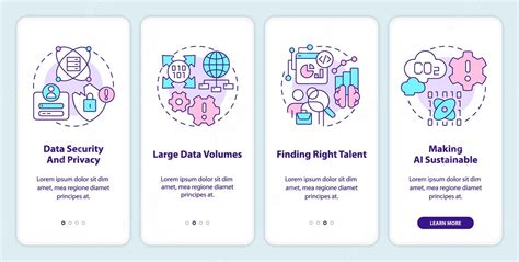Premium Vector Data Science Challenges Onboarding Mobile App Screen