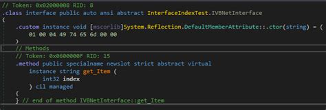 C Indexer Named Item Required By Interface But Not Possible To