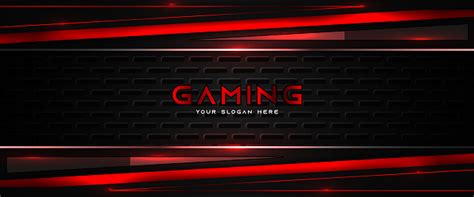 금속 기술 개념과 미래 빨간색과 검은 색 추상적 인 게임 배너 디자인 템플릿 벡터 일러스트레이션 3차원 형태에 대한 스톡 벡터