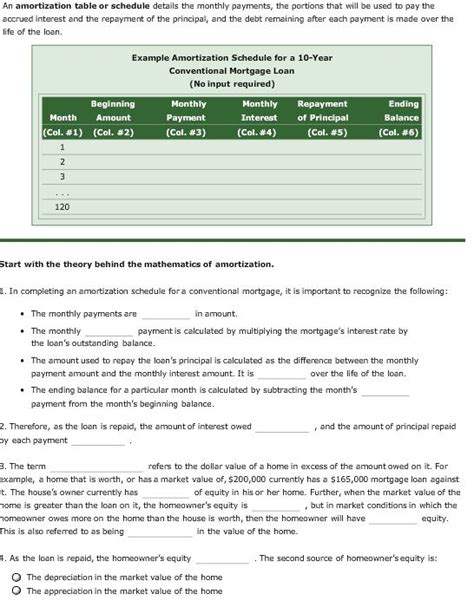 Amortization Table Problem Example Cabinets Matttroy