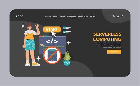 Premium Vector Serverless Computing Concept An Illustration Shows A