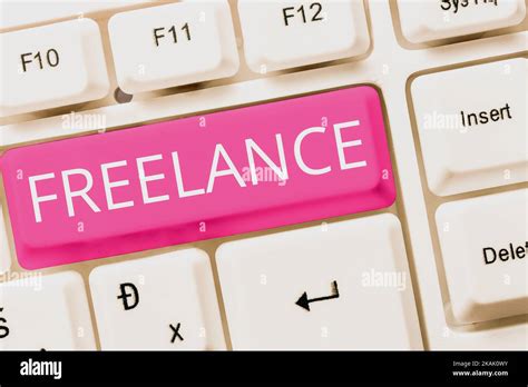 Sign Displaying Freelance Concept Meaning Working At Different Firms