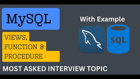 Views Function And Procedure In Mysql Sql Mysql Procedure