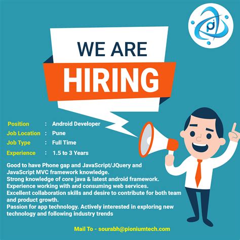 Android Development Recruitment Poster Design We Are Hiring Job Poster