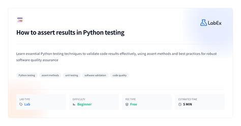 How To Assert Results In Python Testing Labex