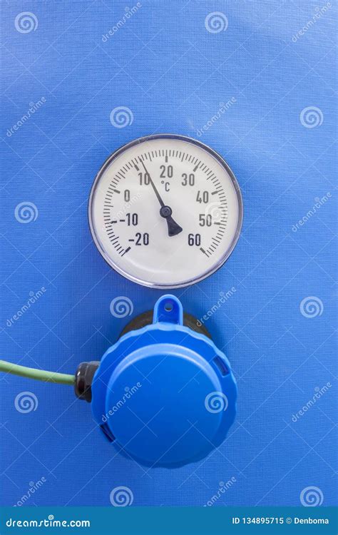 Temperature Gauge With Sensor Stock Image Image Of Maintenance