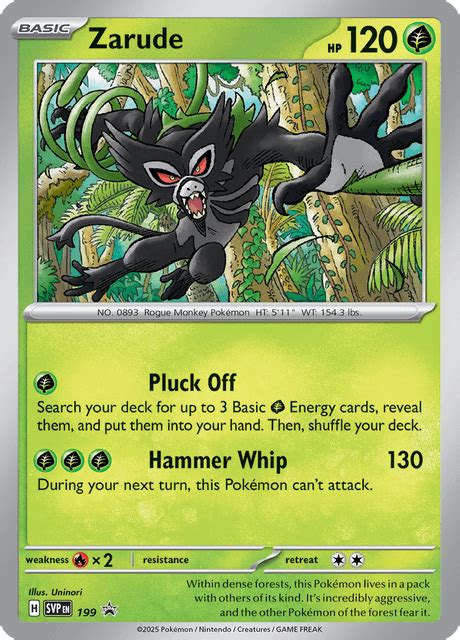 Zarude Pok Mon Myp Cards