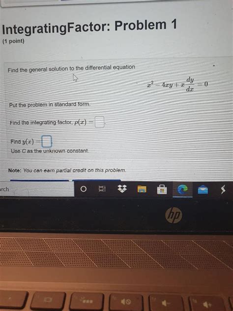Solved IntegratingFactor Problem Point Find The Chegg