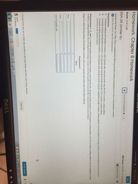 Solved Homework Chapter 6 Homework Score 0 Of 2 Pts E6a 26