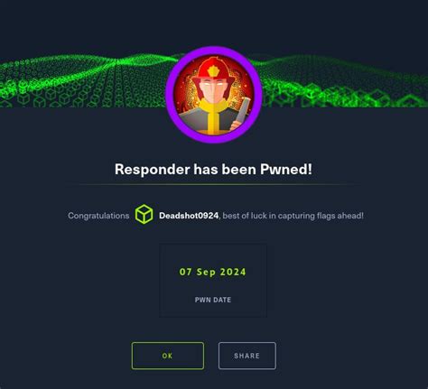 Muhammad Ali Jarral On Linkedin Cybersecurity Ethicalhacking Hackthebox Responder