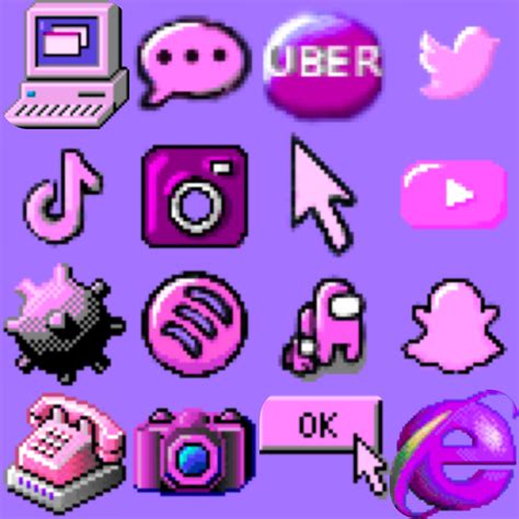 Windows 98 Retro Purple Ios 14 Icons Aesthetic Microsoft Etsy