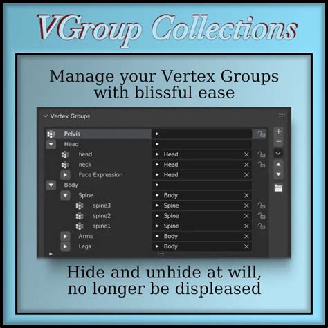Vertex Group Collections Blender Addon Inlet