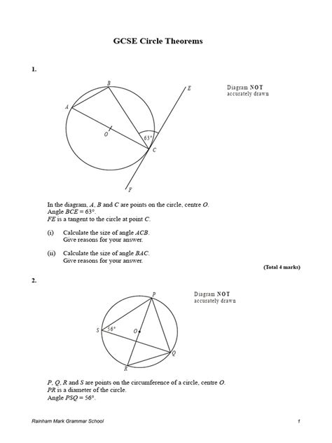 Gcse Circle Theorems Pdf