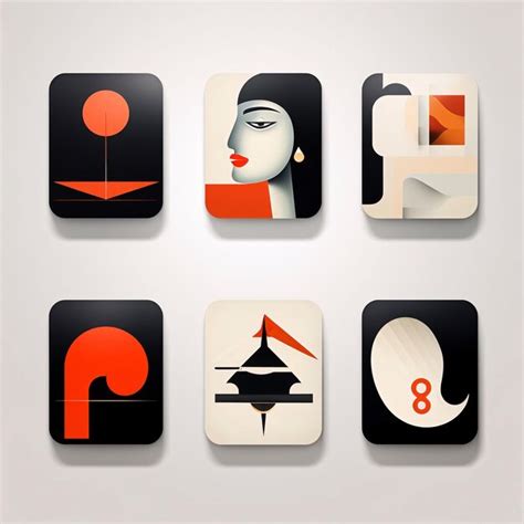 Premium Photo Set Of Abstract Icons For Web And Mobile Applications Vector Illustration