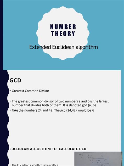 Extended Euclidean Algorithm Pdf
