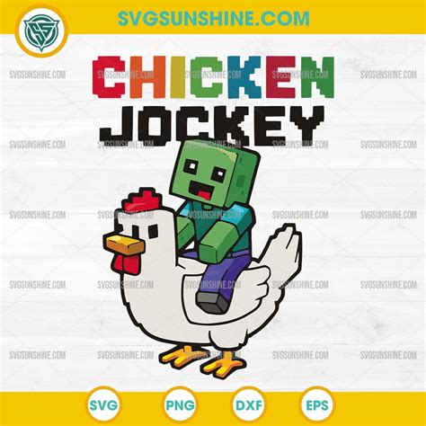 Minecraft Chicken Jockey Svg Funny Pixel Zombie Chicken Minecraft Svg