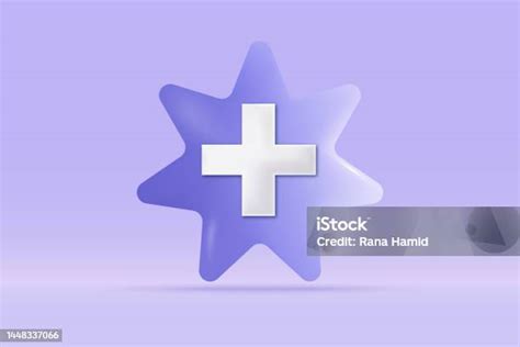 3d 의료 응급 플러스 기호 아이콘 밝은 파란색 배경에 격리되어 있습니다 현실적인 별표 응급 처치 및 건강 관리 개념 3d 벡터