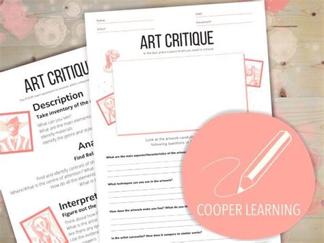 Art Critique Worksheet