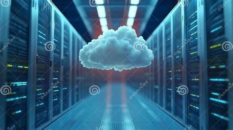 Cloud Computing Server Room Digital Technology Data Center Network Infrastructure Web Blue Dark