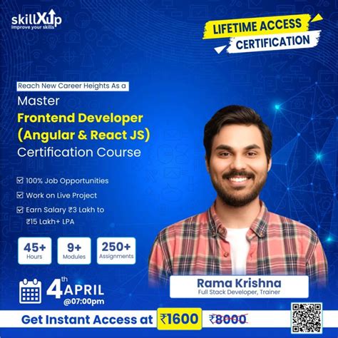 Rama Krishna Vankam On Linkedin Greetings From Skillxup Master Frontend Developer Angular