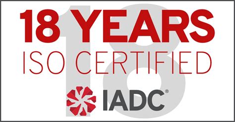 Iadc Accreditation Achieves 18th Year Of Iso Certification