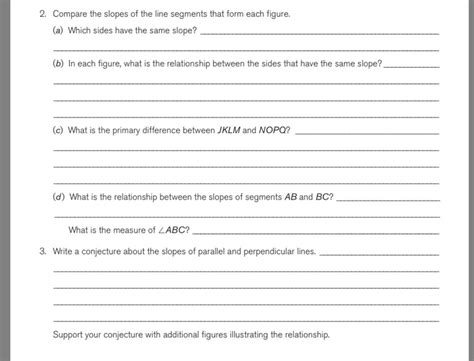 Solved Exploring The Slopes Of Parallel And Perpendicular Chegg