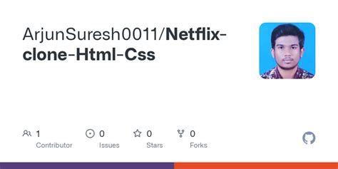 Github Arjunsuresh0011netflix Clone Html Css