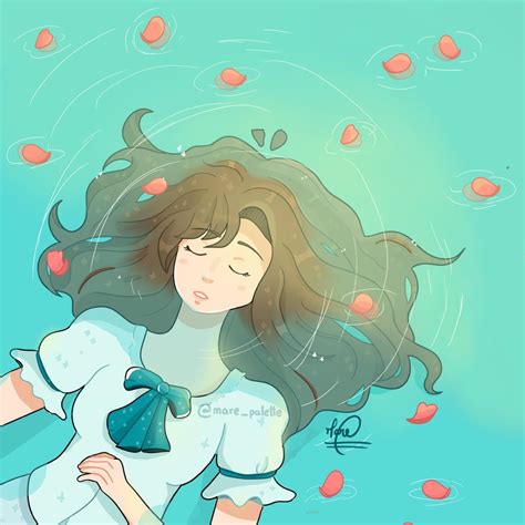 girl floating in water drawing girl in water floating alnozo ms