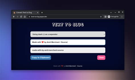 Text To Slug · Github Topics · Github